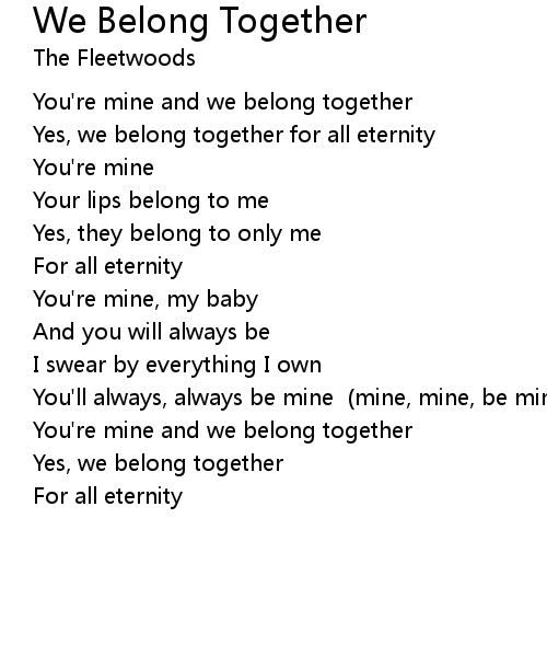We Belong Together Lyrics - Follow Lyrics