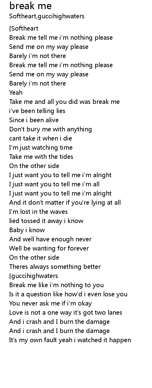 break me Lyrics - Follow Lyrics