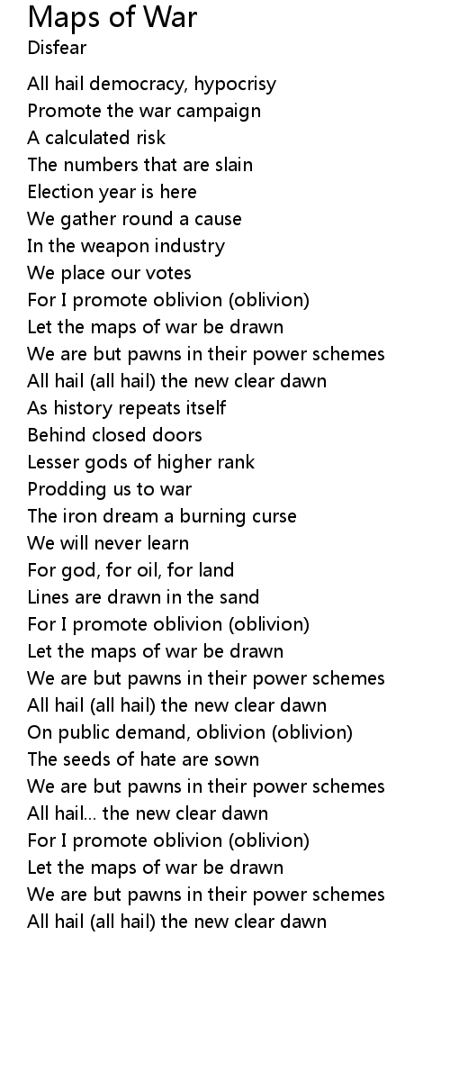 Maps of War Lyrics - Follow Lyrics