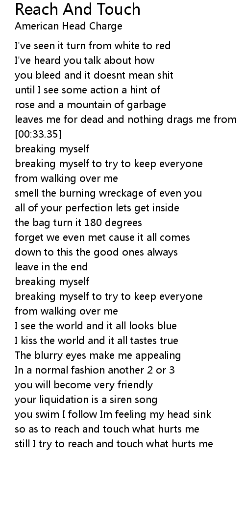 Reach And Touch Lyrics - Follow Lyrics