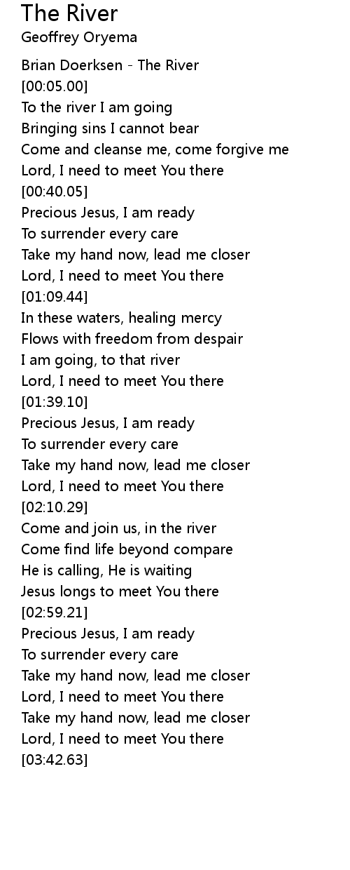 The River Lyrics - Follow Lyrics
