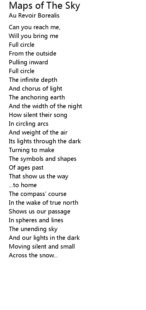 Maps of The Sky Lyrics - Follow Lyrics