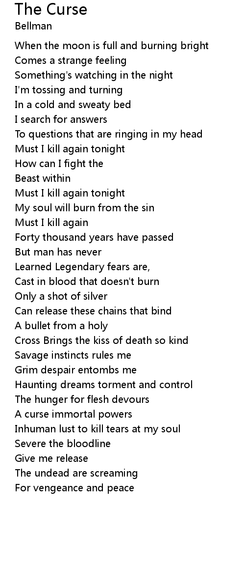 The Curse Lyrics - Follow Lyrics