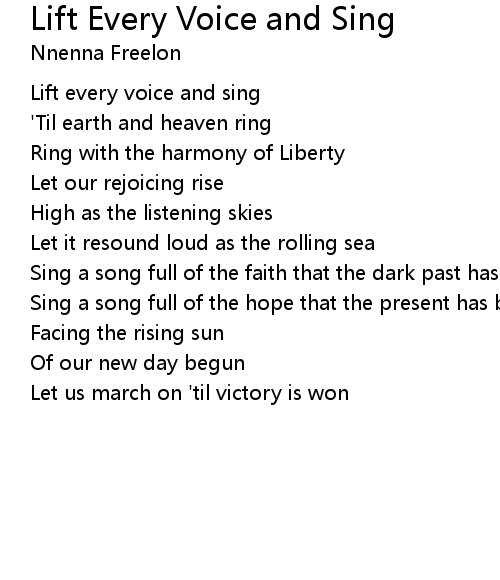 Lift Every Voice and Sing Lyrics - Follow Lyrics