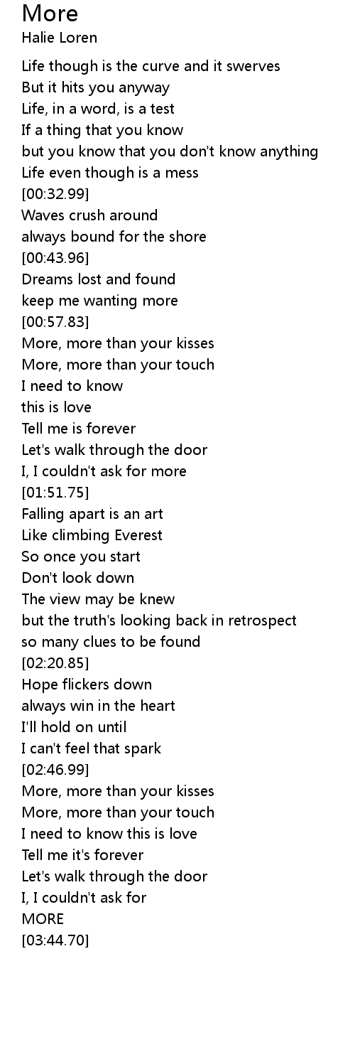 More Lyrics - Follow Lyrics