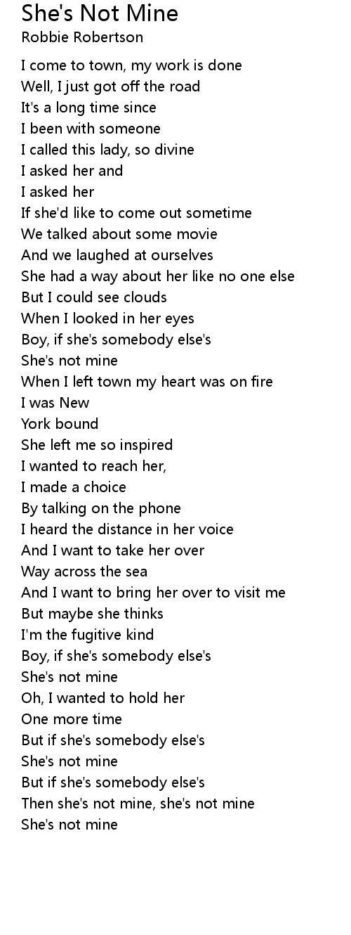 She's Not Mine Lyrics - Follow Lyrics