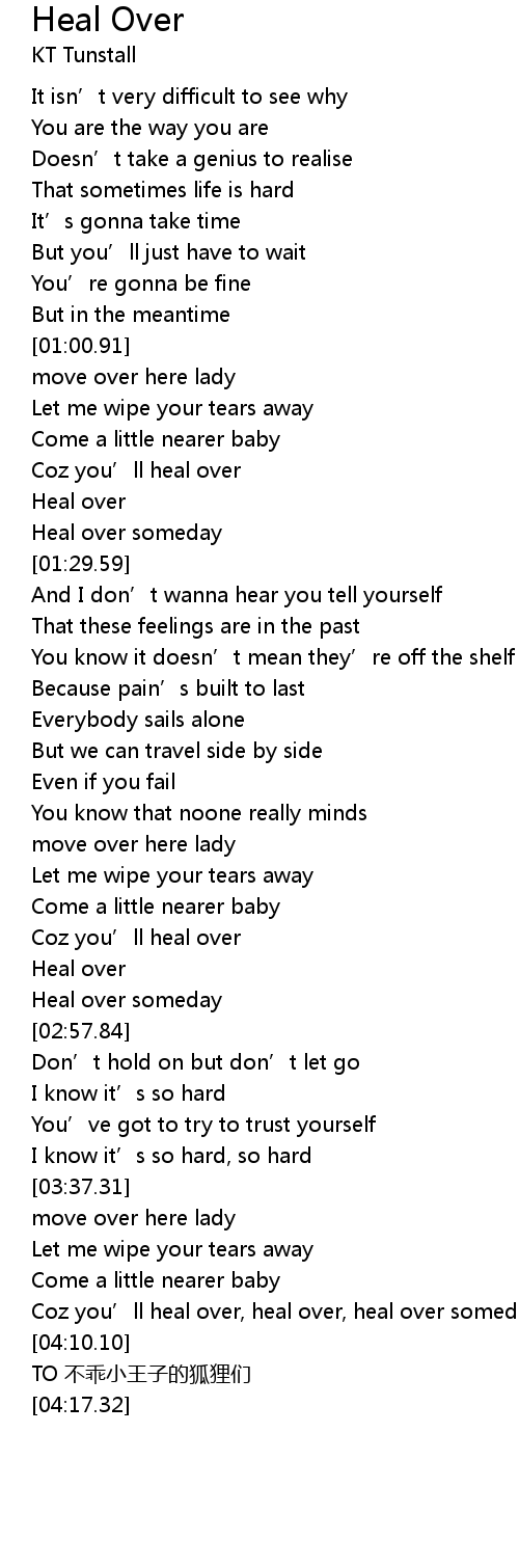 Heal Over Lyrics - Follow Lyrics