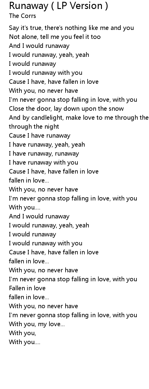 Runaway ( LP Version ) Lyrics - Follow Lyrics