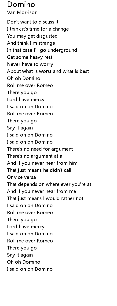 Domino Lyrics - Follow Lyrics
