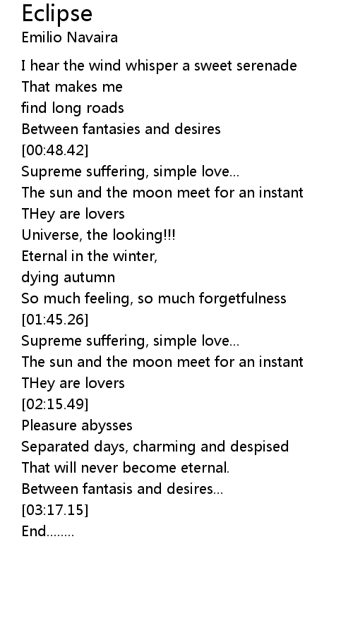 Eclipse Lyrics - Follow Lyrics