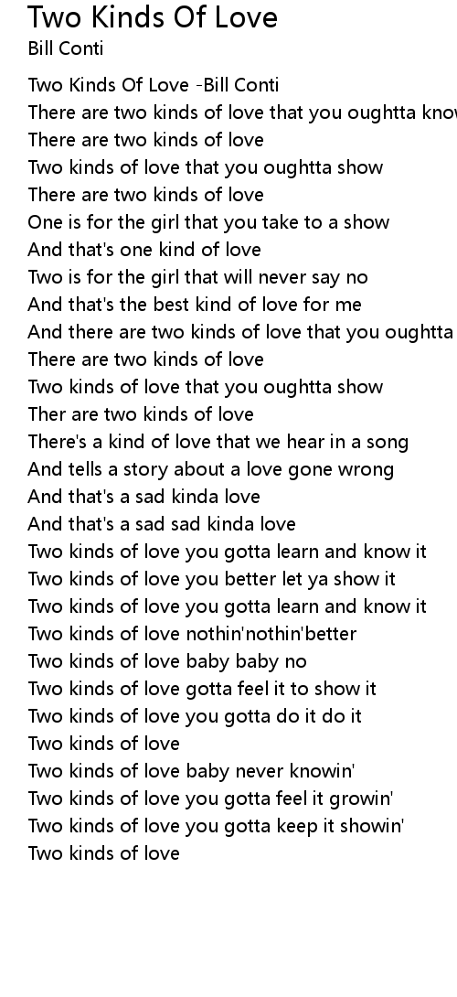 Two Kinds Of Love Lyrics - Follow Lyrics