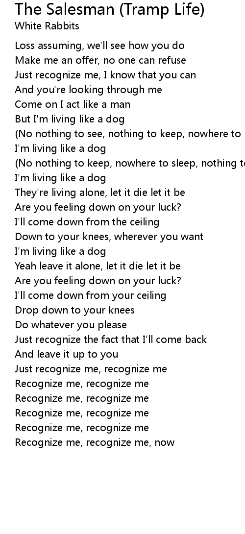 The Salesman (Tramp Life) Lyrics - Follow Lyrics