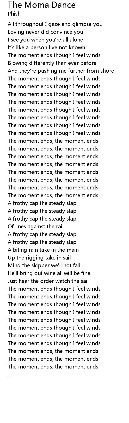 The Moma Dance Lyrics - Follow Lyrics