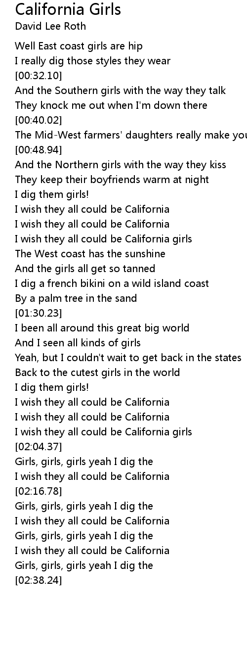 California Girls Lyrics - Follow Lyrics