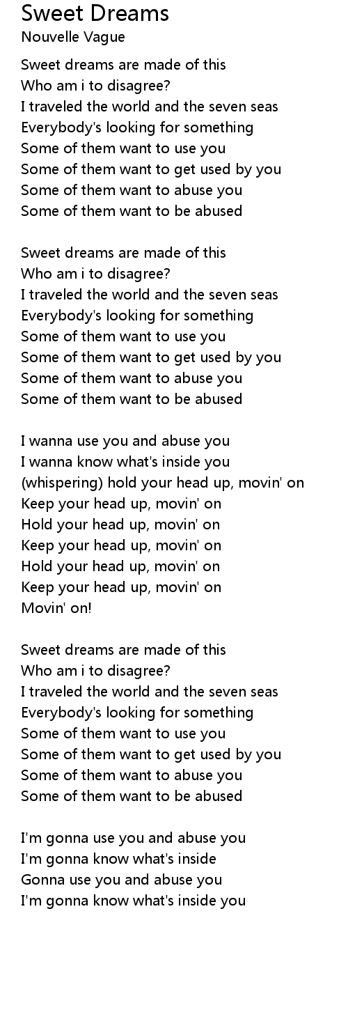 Sweet Dreams Lyrics - Follow Lyrics